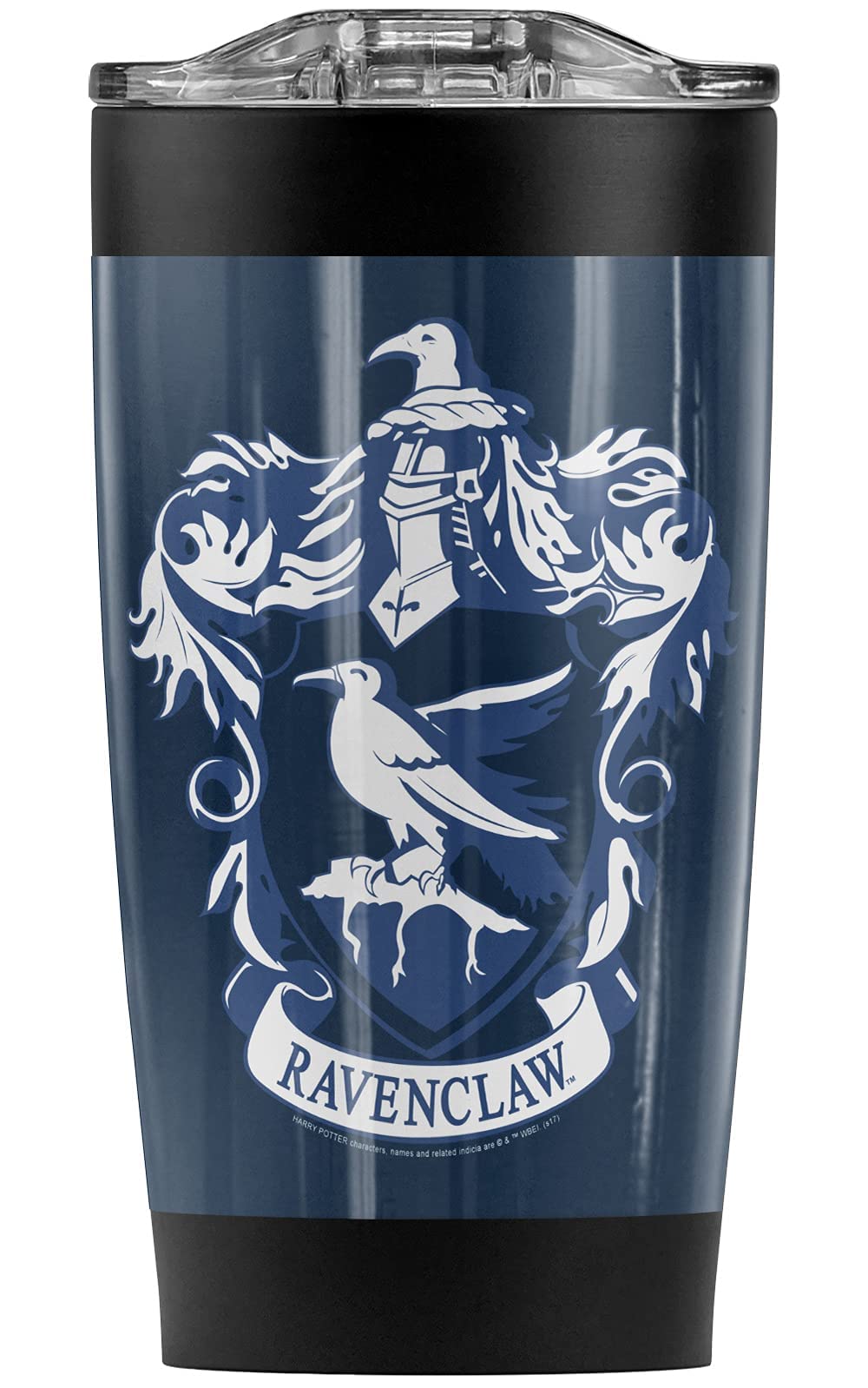 Logovision Harry Potter Ravenclaw Crest Stainless Steel Tumbler 20 oz Coffee Travel Mug/Cup, Vacuum Insulated & Double Wall with Leakproof Sliding Lid | Great for Hot Drinks and Cold Beverages