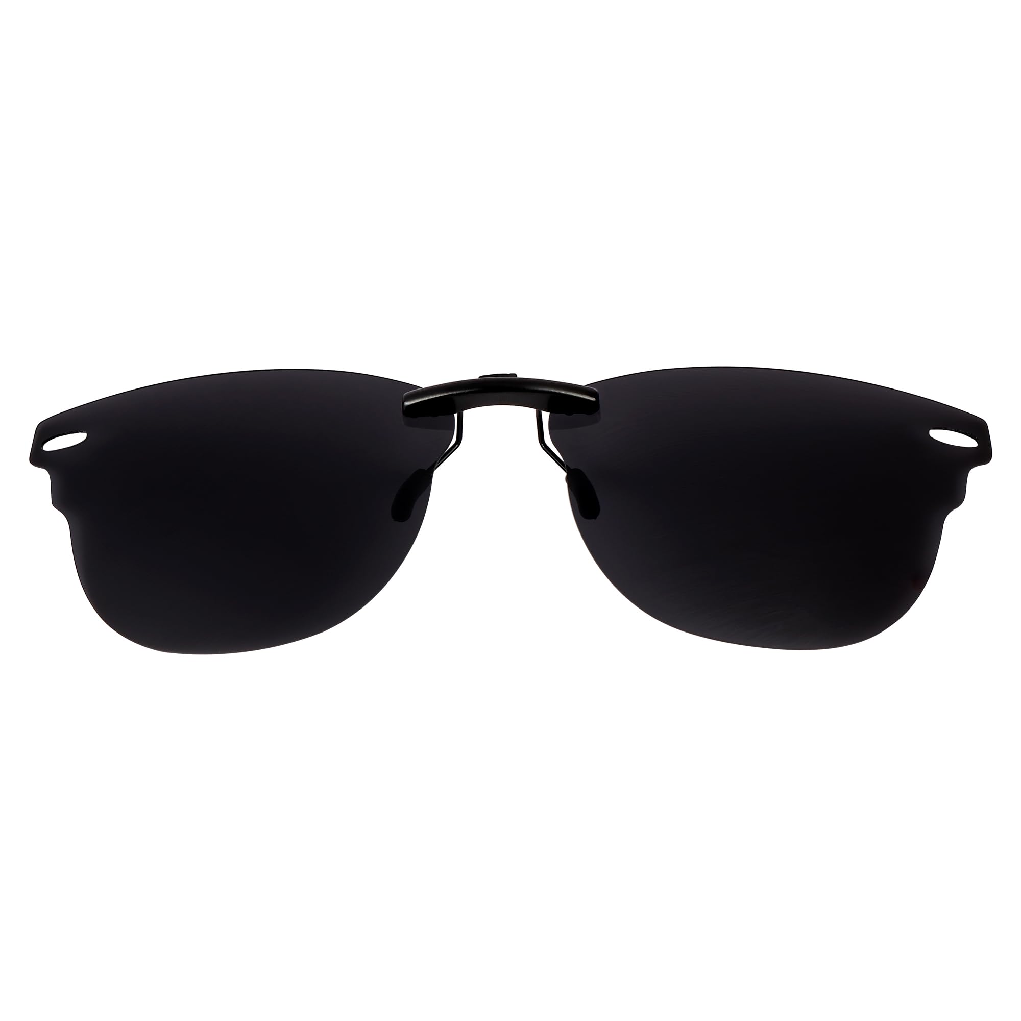 Polarized CLIP-ON Sunglasses for Ray-Ban Clubmaster RB5154 (RX5154) 51-21-145 (Black)