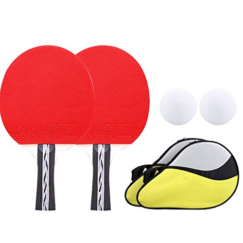 Hewen-Ping Pong Set Student Beginner Ping Pong Bat Sets with 2 Rackets, 2 Balls and Racket Case Table Tennis Bat (Size : Long)