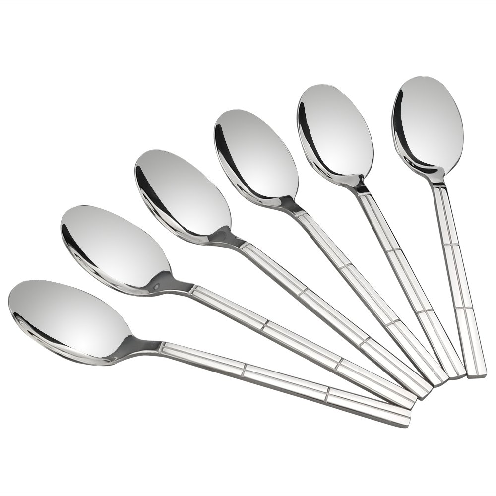 Lesbin Stainless Steel Flatware Dessert Spoon, Set of 12