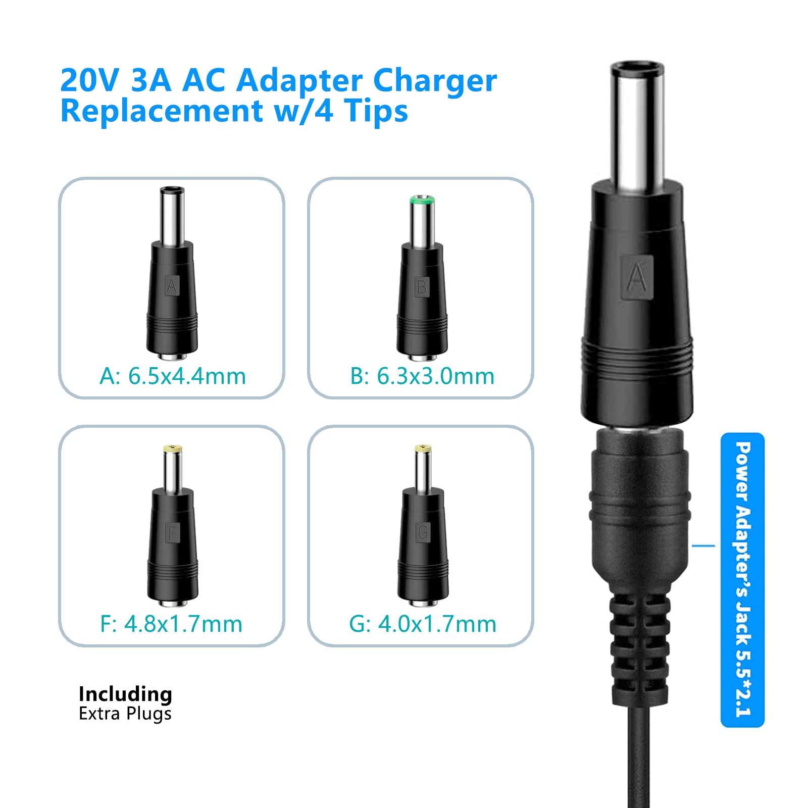 RCBCH Replacement for Massage Gun 20v Charger Adapter, Compatible with Theragun Elite, Theragun PRO G4, G3, G3PRO, G3-PRO Deep Tissue Massage Gun Adapter Power Supply Charging Cable Cord