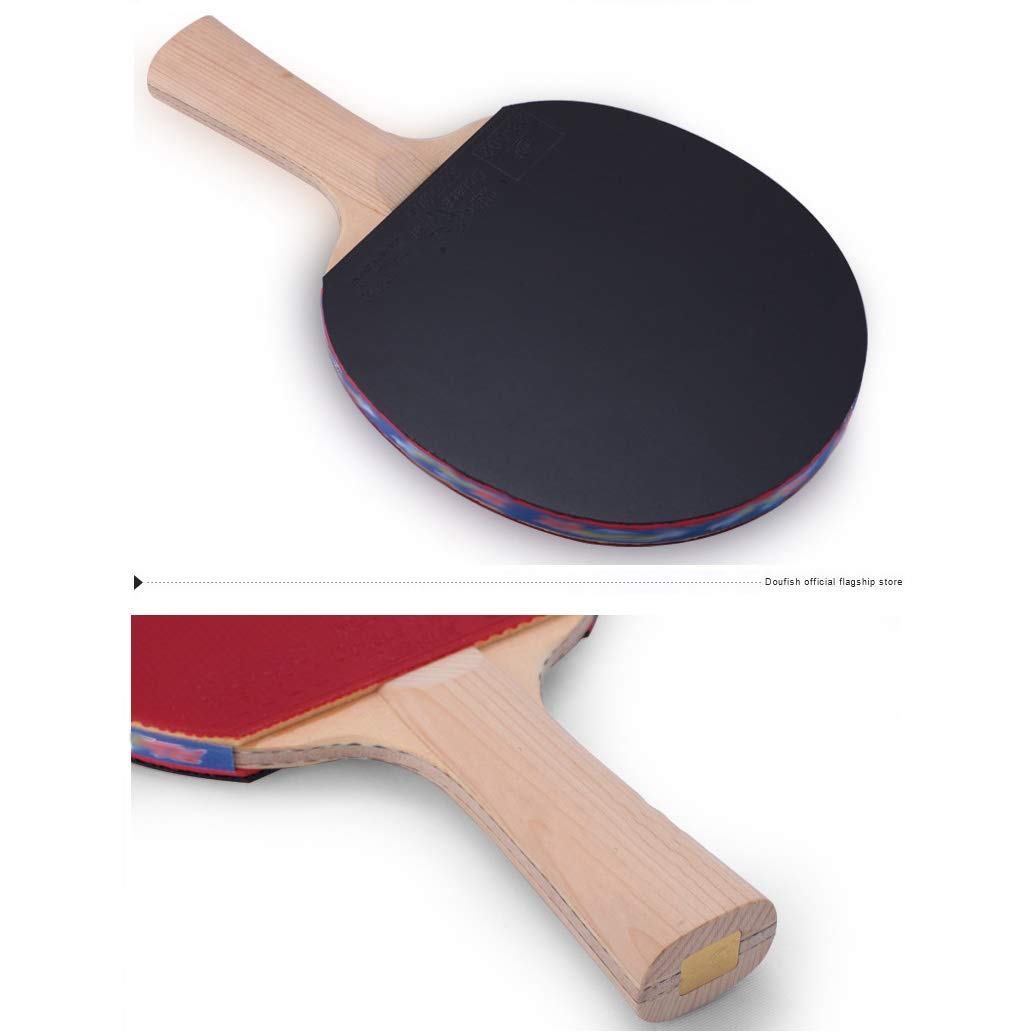 Hewen-Ping Pong Set Professional Grade 9 Star Durable Pingpong Paddle Table Tennis Racket Ping Pong Bat Set with Racket Case Table Tennis Bat (Size : Long)