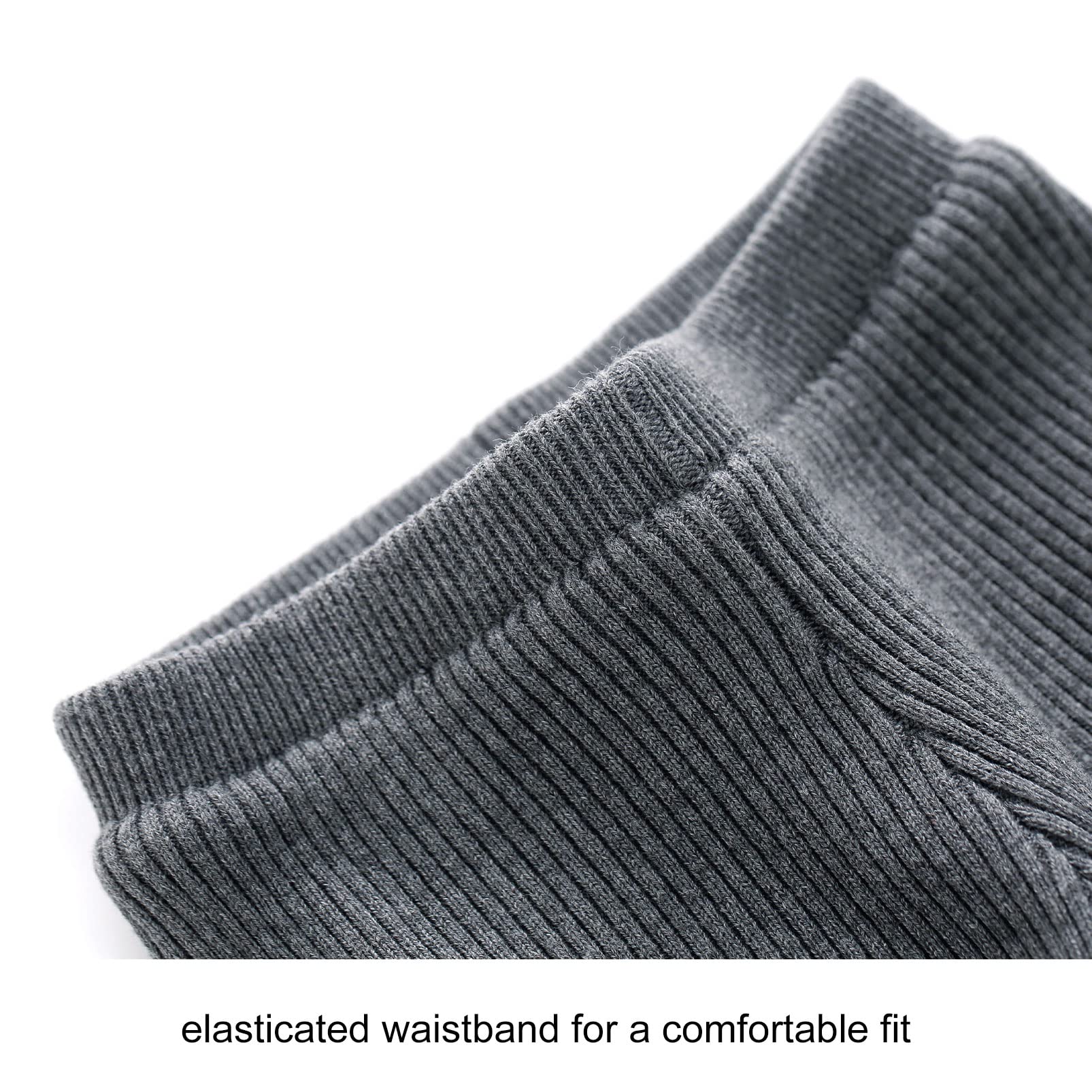 pureborn Baby Girls Winter Leggings Thick Fleece Lined Elastic Tights Warm Pants 12-24 Months Dark Grey