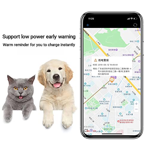 STWAZN Real Time GPS Tracker 4G, Dog/Cat Locator Activity Monitor, 90 Day Ultra Long Track View, Fence Alarm, Lightweight Waterproof Pet Detector,Android/Apple iOS Compatible (Cat)