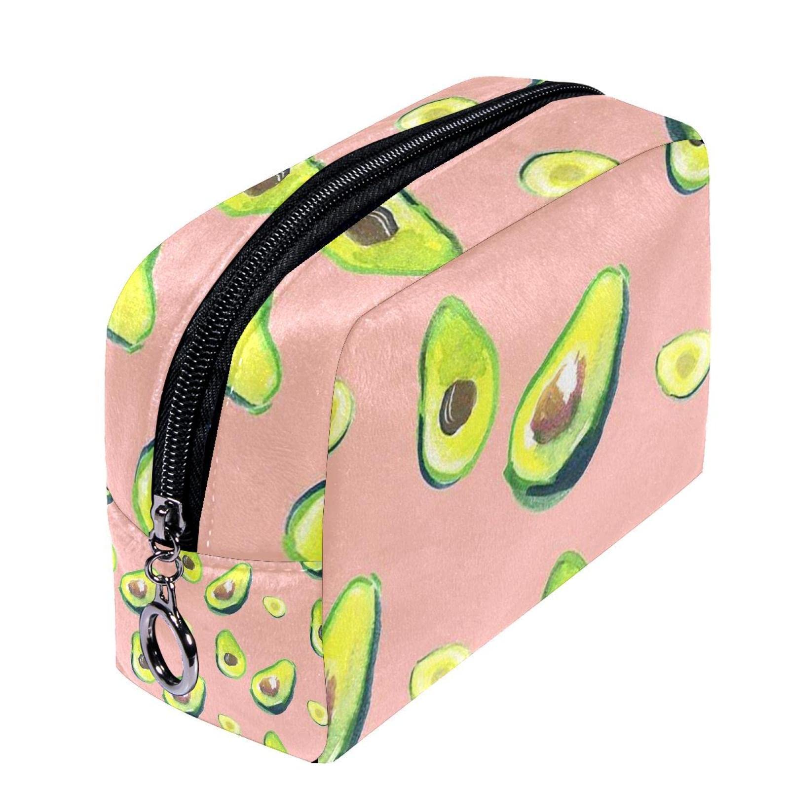 TBOUOBT Cosmetic Travel Bags, Makeup Case, Makeup Bag for Toiletries, Avocado Watercolour Fruit