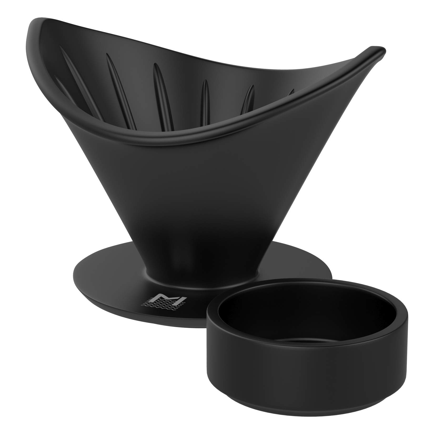 MAVO Coffee Dripper Pour Over Coffee Maker - Ceramic, Slow Brewing Coffee Accessories for Cafe, Home, Restaurants - Wing Design for V01 V02 Filter Paper - Perfect for Pour Over