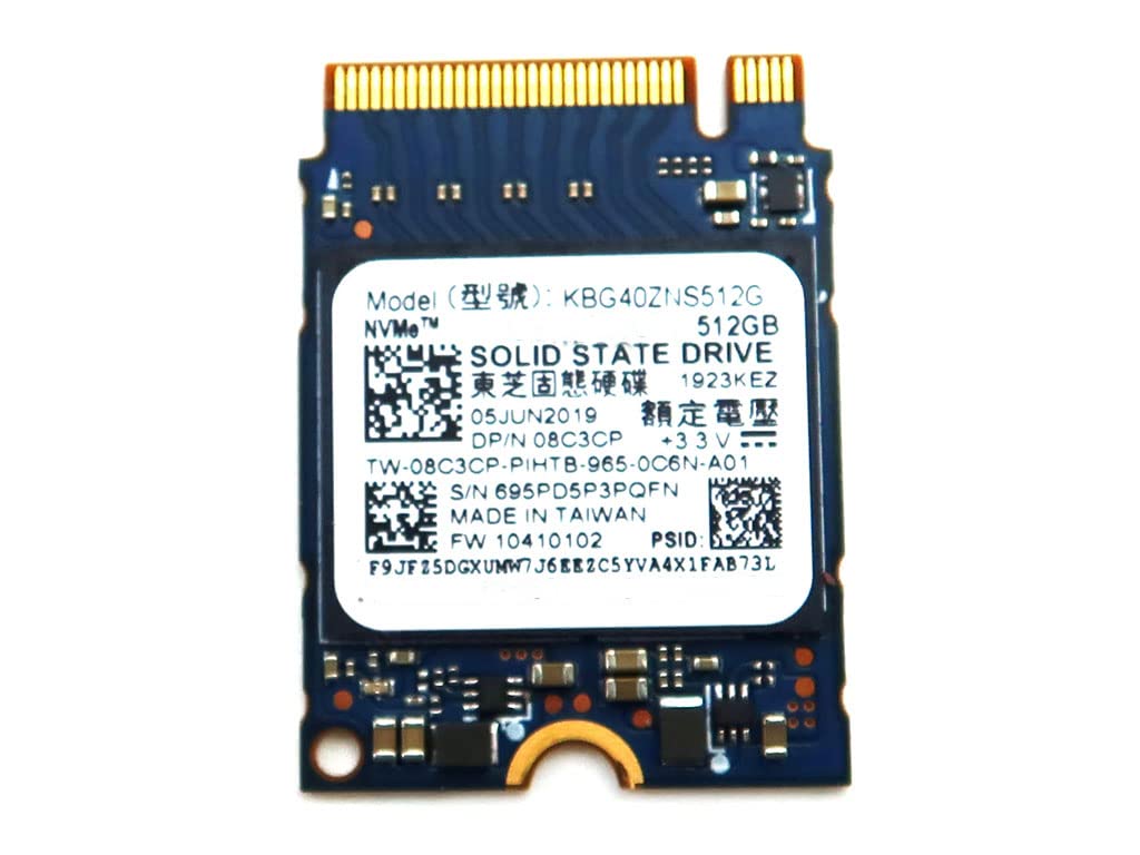 Solid State Drive 8C3CP 08C3CP TW-08C3CP Compatible Replacement Spare Part for Kioxia KBG40ZNS512G 512GB M.2 2230 NVMe PCIe Gen3 x4 SSD