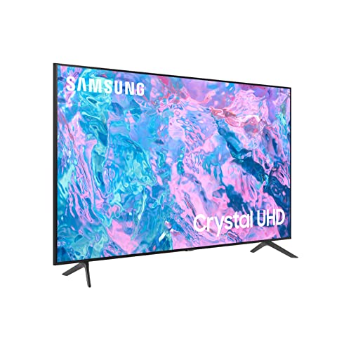 SAMSUNG 55-Inch Class Crystal UHD CU7000 Series PurColor Object Tracking Sound Lite Q-Symphony 4K Upscaling HDR Gaming Hub Smart TV with Alexa Built-in Smart TV (UN55CU7000 2023 Model) (Renewed)