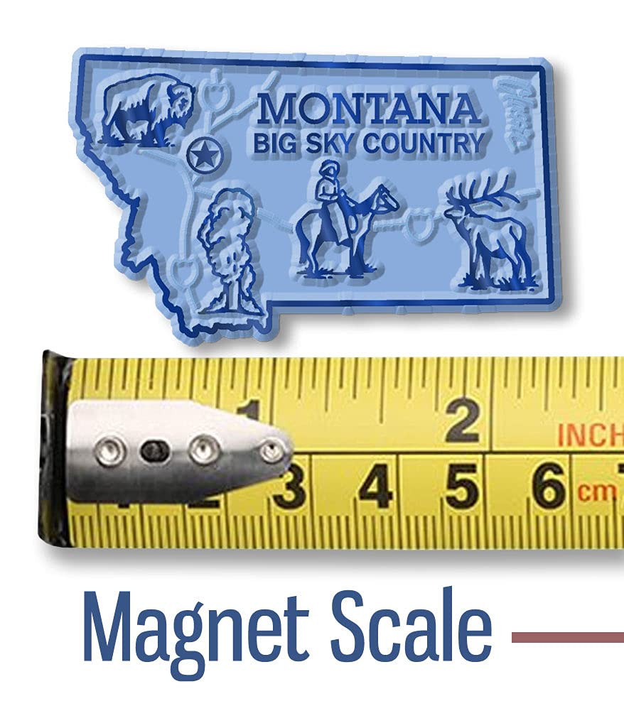 Montana Small State Magnet by Classic Magnets, 2.3" x 1.5", Collectible Souvenirs Made in The USA
