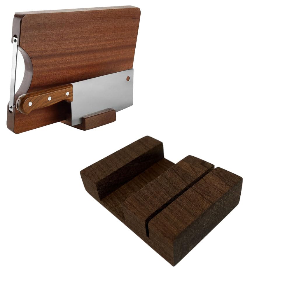 Vilbocr Cutting Board Holder Whole Piece Of Ebony Is Handmade Exquisite Cutting Board Organizer With Tool Holder Can be stored Chopping Boards Chefs KnivesChefs Knives