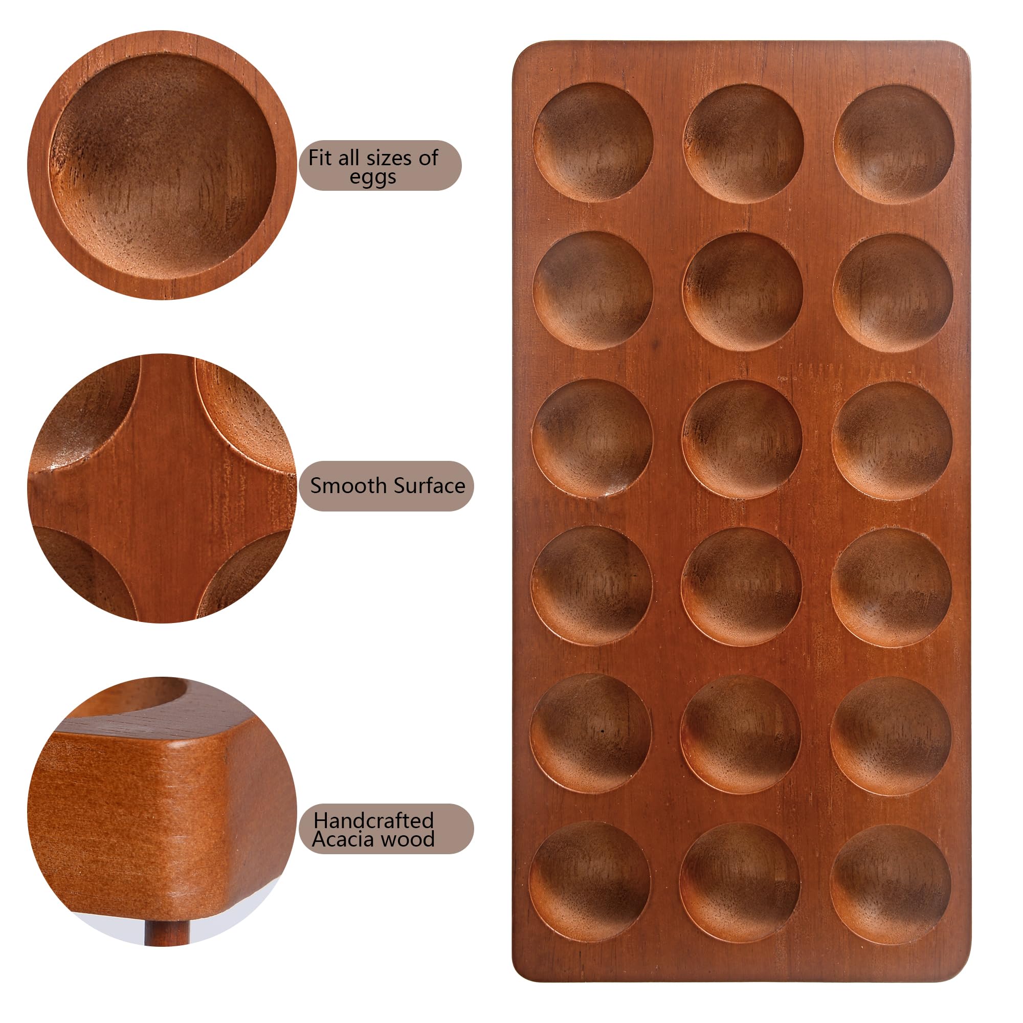 Wooden chicken egg holder for 24 Fresh Eggs, 2-Tier fresh egg holder countertop,egg basket countertop,egg holder for counter,,counter top egg holder for fresh eggs.
