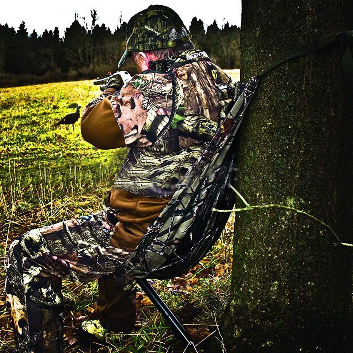 Heyeasy Hammock Seat Chair Camo Hunting seat Chair Lightweight and Portable Camping Chair Hangs on Any Tree (Camo)