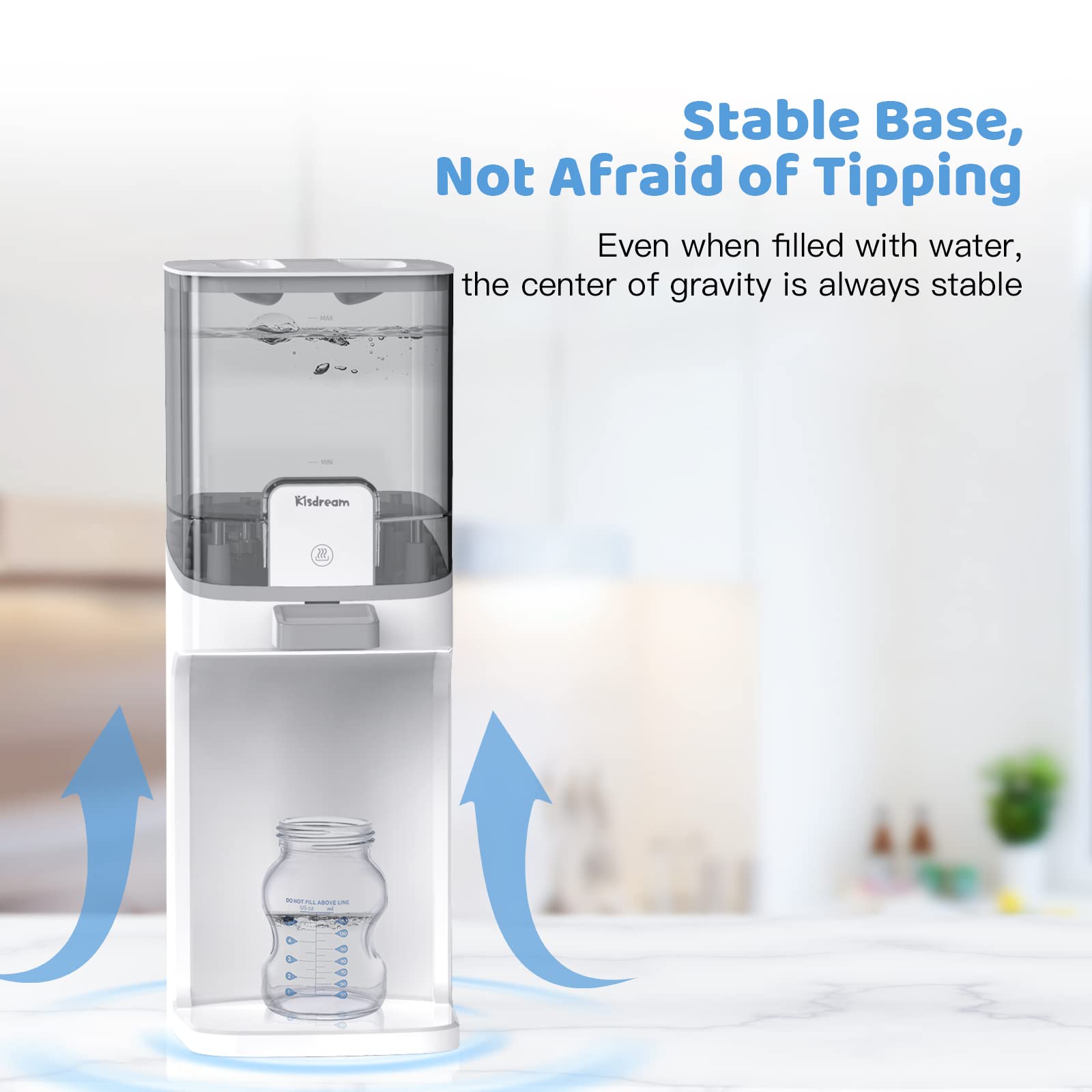 Instant Warmer Baby Bottle Warmer, Kisdream Formula Maker Instantly Dispenses Water Warmer at Perfect Temperature, 3 Mode, Large Capacity 24/7 Smart Thermostat, No More Waiting