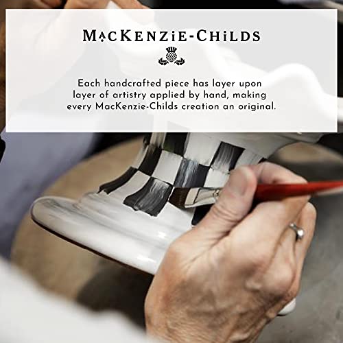 MacKenzie-Childs Courtly Check Wood Paper Towel Stand, Paper Towel Holder for Kitchen