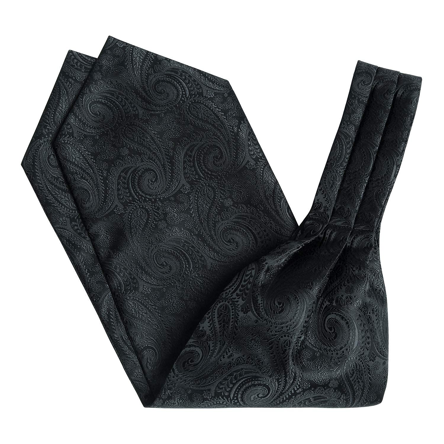 HISDERN Cravat Ties for Men with Pocket Square Casual Paisley Ascot Self Tie Scarf Handkerchief Set for Business Prom