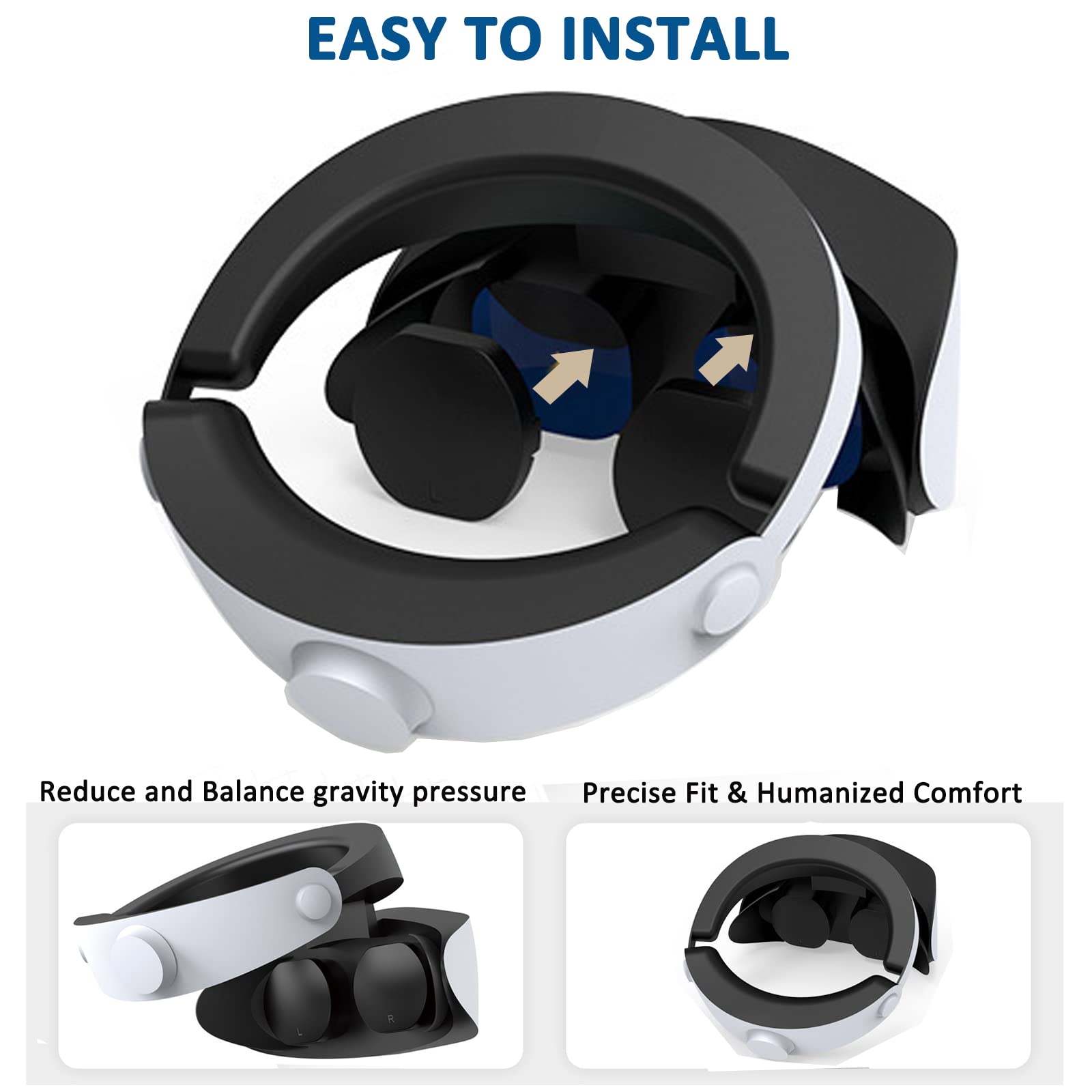 NINKI Compatible Camera Lens Protector Cover for PS VR2 Lens,Anti-Dust Protective Caps for PlayStation VR2 Lens Screen Cover,Hard Anti-Scratch Shell Len Cover PS VR2 PlayStation VR2 Accessories -Black
