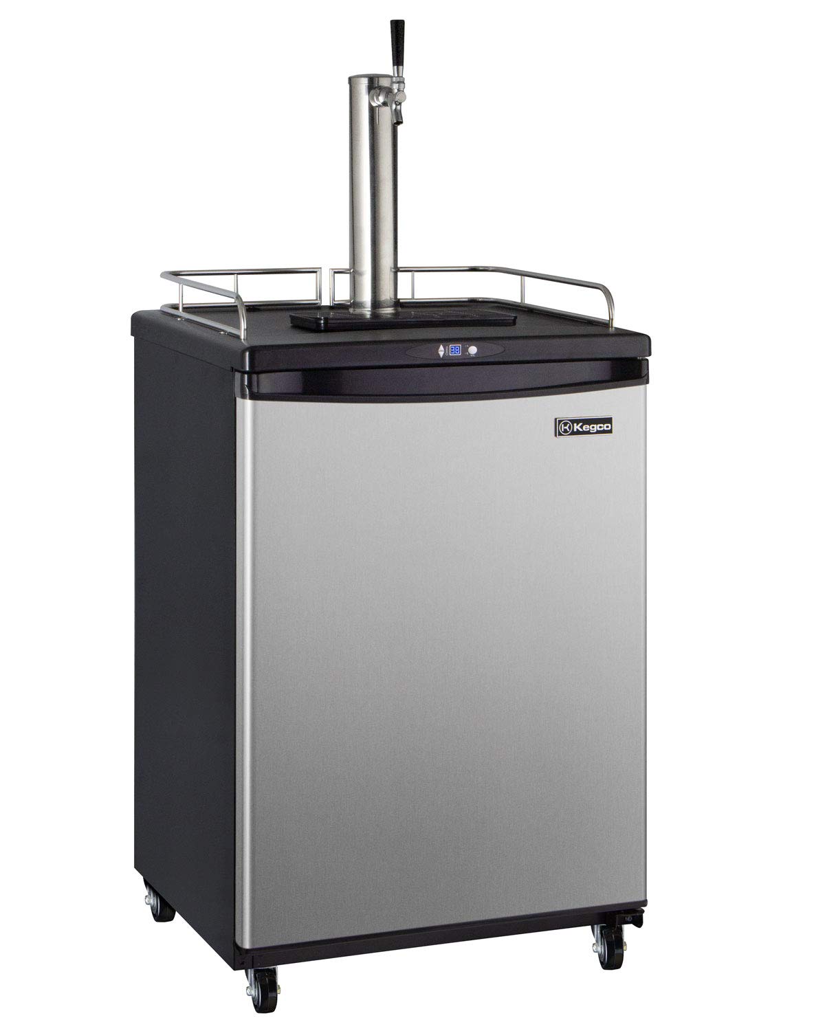 Kegco Kegerator, Single Tap, Stainless Steel