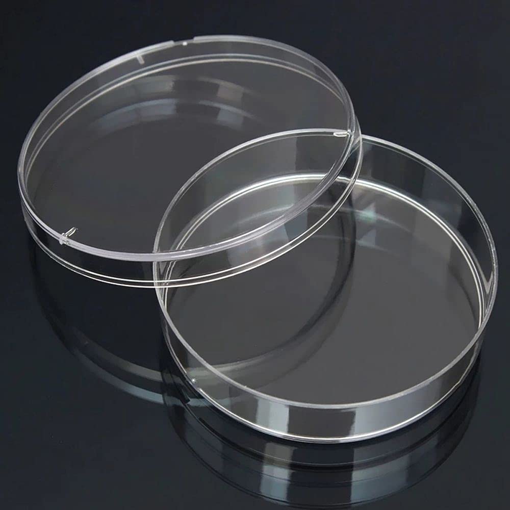 Petri Dishes Scientific Educational Supplies Culture Dish Biological with Lids Plastic Clear Petri Dish(55mm)