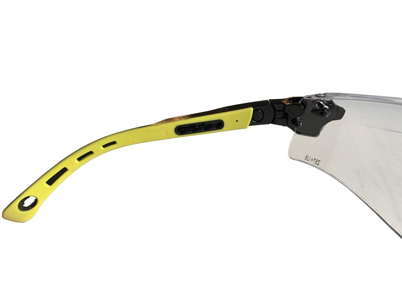 SafetyPlus Anti-Fog Safety Glasses (Clear Lens) SPG801CL-AF, ANSI Z87.1, Scratch Resistant, Wrap Around Lens, Adjustable Temple & Hinges, UV Protection, Case & Strap Included