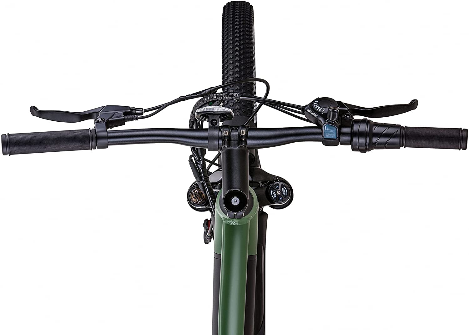 Hurley Electric Bikes Tailslide Mountain Bike E-Bike (Green, Medium / 17 Fits 5`6″-6`2″)