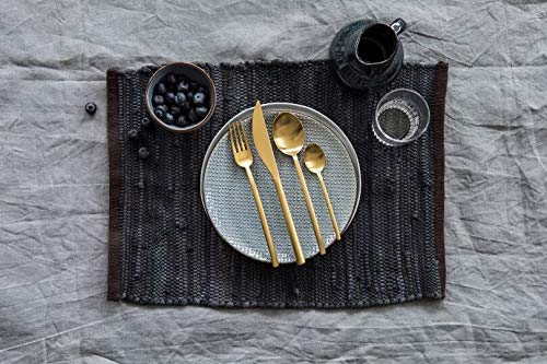 MEPRA, DUE ICE PLACE SETTING, 5 PIECE SET, BRUSHED GOLD FINISH, Medium