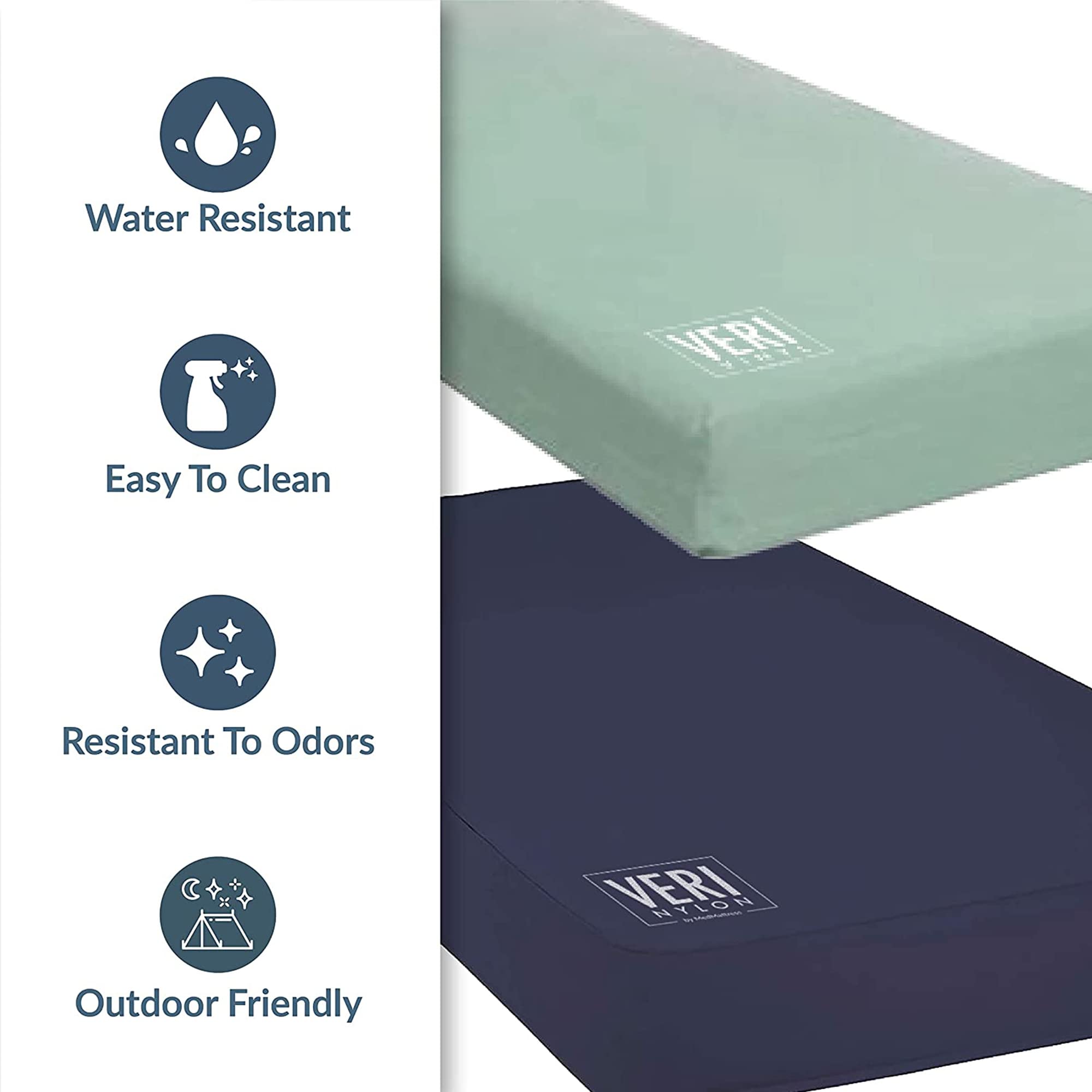 Veri Vinyl Foam Waterproof Camp Mattress - Stain Resistant, Camping, Shelter, RV, Dorm, Incontinence Mattress⦠(30" x 74" x 4")