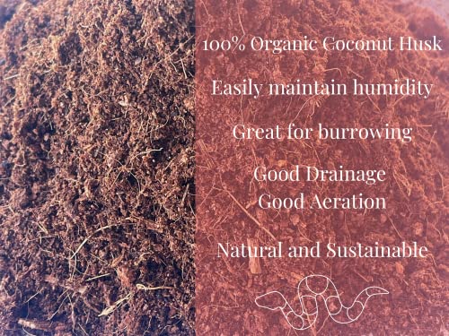 Snout and Shell Organic Coco Coir Peat Bedding Ready to Hydrate Use Substrate for Reptile or Amphibian Perfect for Frogs, Salamanders, Geckos and Snakes Increase Humidity 1.4 Lbs - 650 Grams