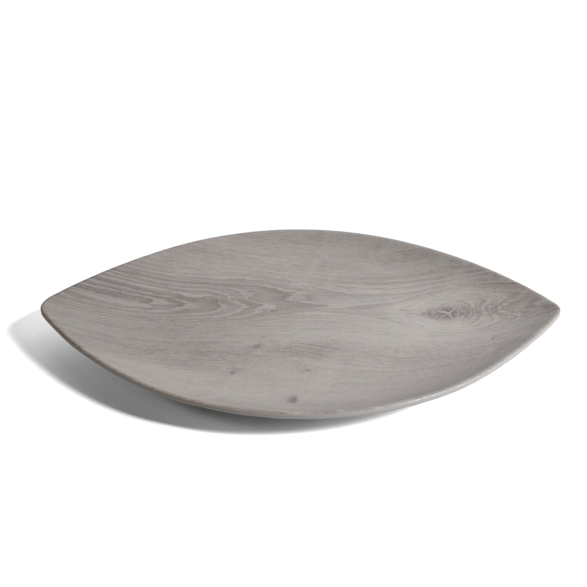 Merritt Driftwood Leaf 16" x 10" Melamine Serving Tray