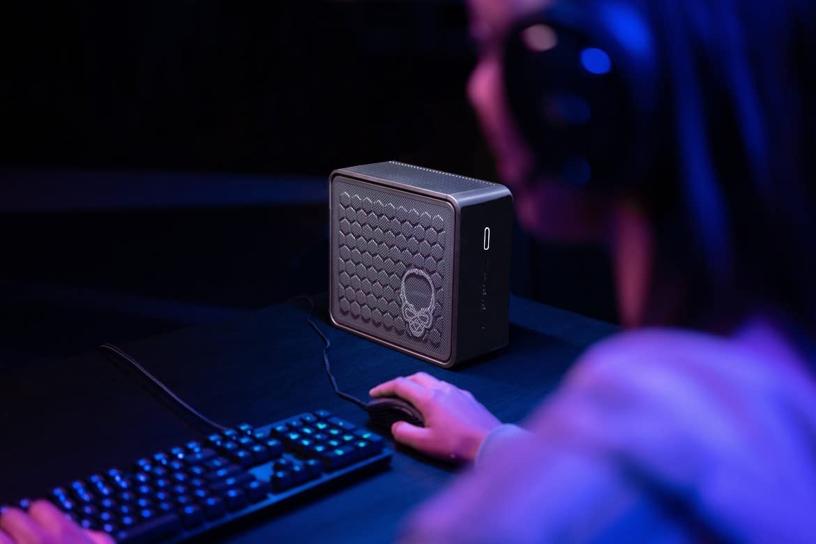 Intel NUC 9 NUC9i7QNX (Intel 6-Core i7-9750H, 64GB RAM, 2TB PCIe SSD, 2 x Thunderbolt, WiFi 6, HDMI, Win 10 Pro) Ghost Skull Canyon Extreme Gaming Box Elite Mini Tiny Business Desktop, 3-year warranty