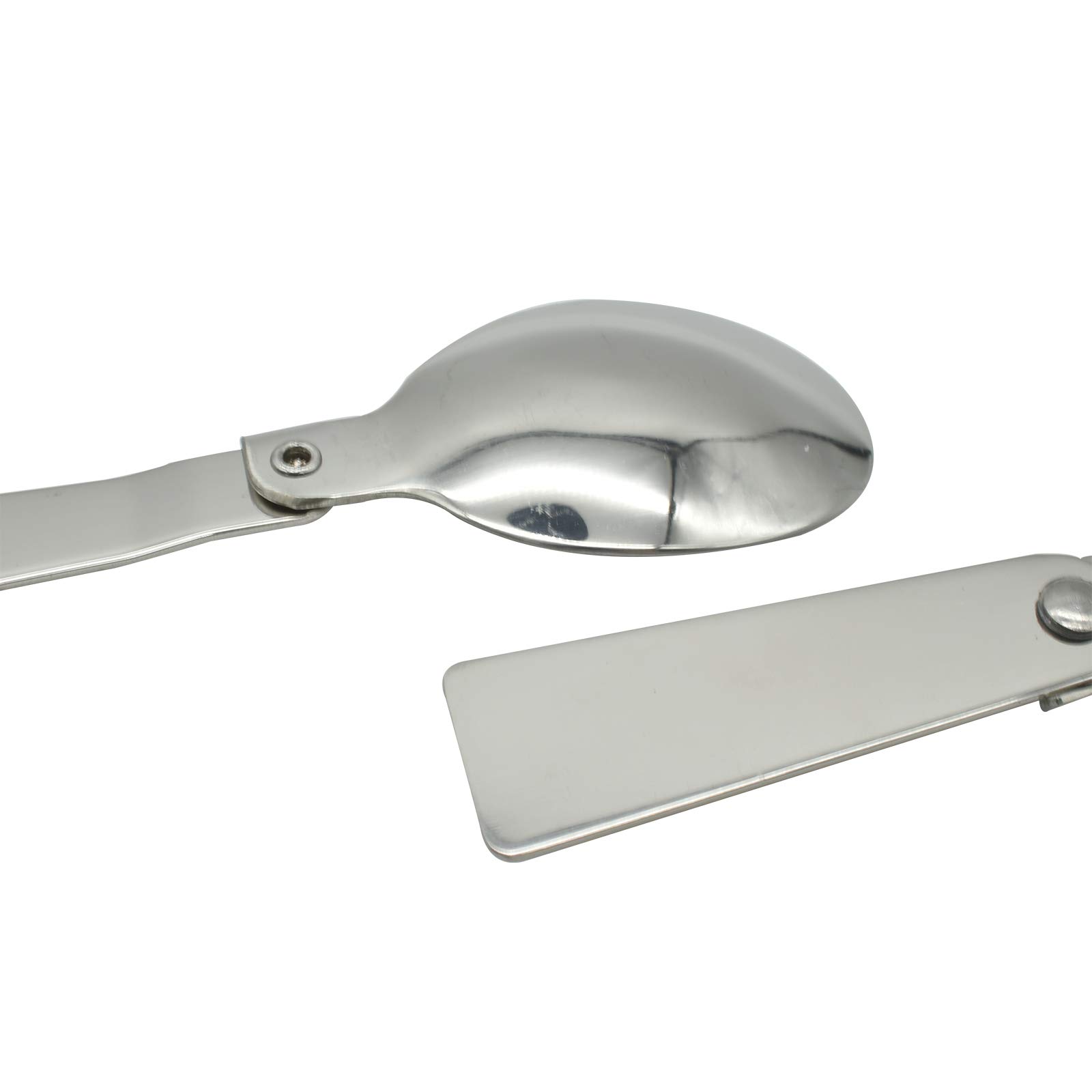 Maydahui Folding Spoon and Fork SUS 18/10(304)Stainless Steel Salad Spork Portable for Thermos and Travel (Pack of 6)