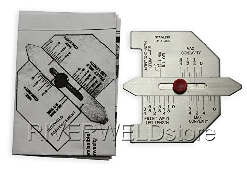 RIVERWELD Automatic Weld Size Fillet Weld Butt Weld Welding Gauge Stainless Steel Inch Inspection Gauge