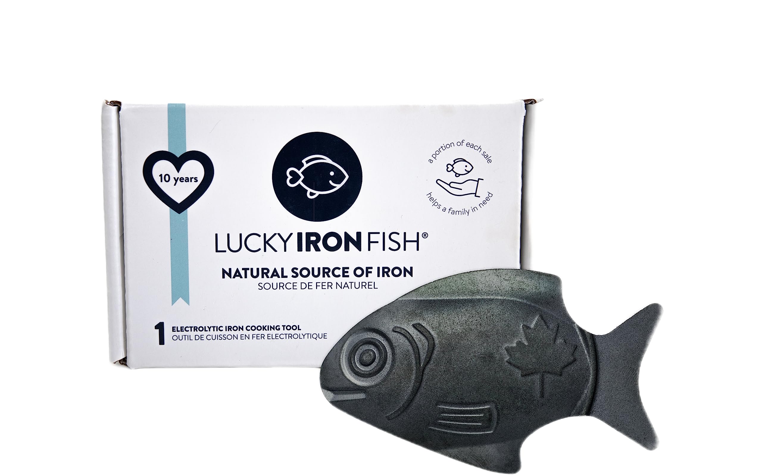 Lucky Iron Fish Ⓡ A Natural Source of Iron - The Original Cooking Tool to Add Iron to Liquid-Based Meals, Reduce Iron Deficiency Risks - an Iron Supplement Alternative, Ideal for Menstruators & Vegans