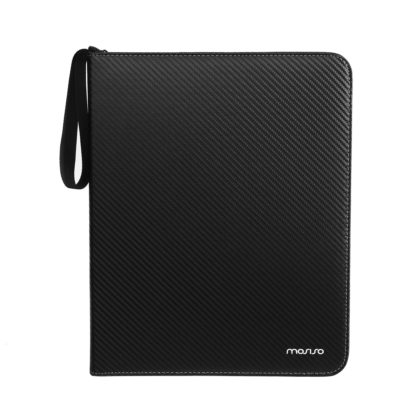 MOSISO Cards Binder Carrying Case Compatible with Trading Cards, 9 Pocket Game Cards Collection Binder Holder 900 Sheets Display Sleeve Album Folder Storage Case with Handle & Zipper, Black