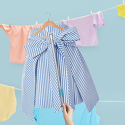 Veemoon Poles Dark for Drying Hanging Green Clo Hook: Shelf Balcony Extendable Home Ceiling Wardrobe Stainless Picking Extended Utility Clothes Telescoping with Stick: Clothing Outdoor