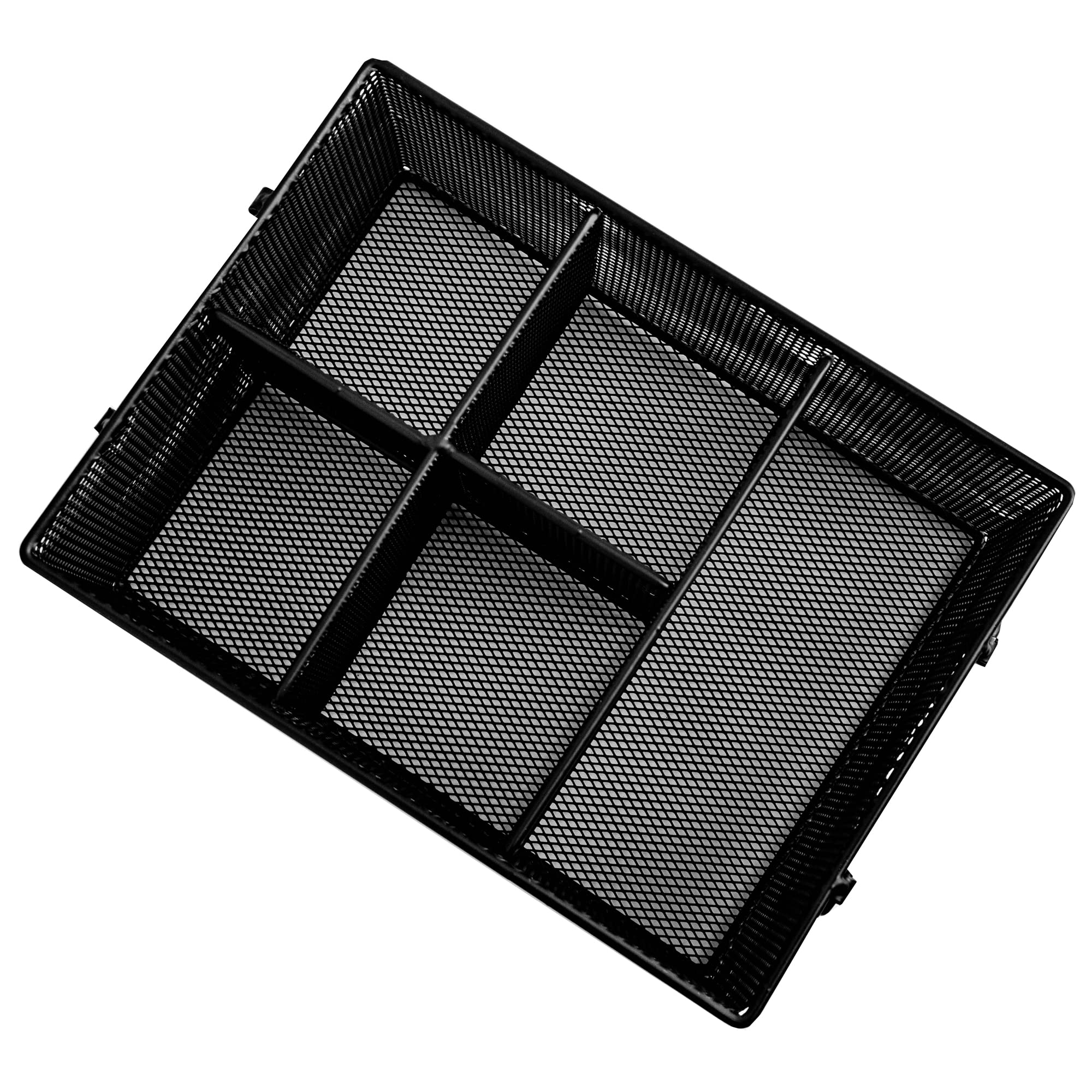 Maypes Utensil Holder for Party Hosting Essentials 4 Silverware Carrier Slots, 1 Small Paper Plate Holder, 2 Side Handles β Condiment Caddy, Grill Caddy Flatware Caddy Outdoor Cutlery Caddy (Black)