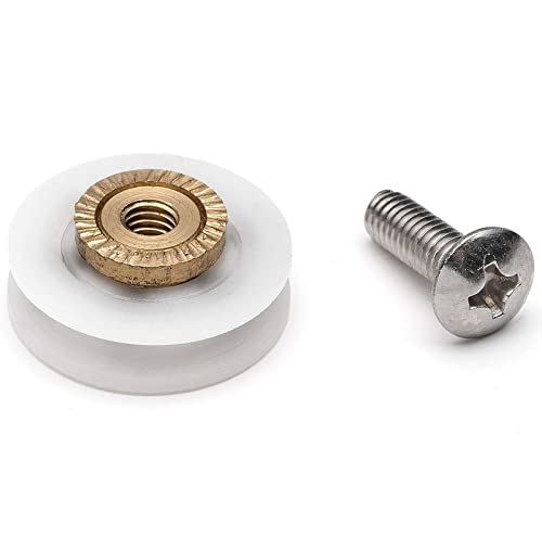 Replacement Shower Door Rollers/Runners/Wheels Grooved 19mm Diameter (19mm-4pcs)