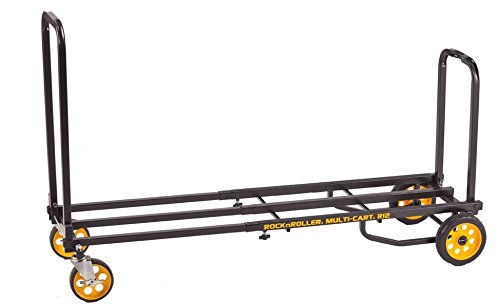 Rock-N-Roller R12RT (All Terrain) 8-in-1 Folding Multi-Cart/Hand Truck/Dolly/Platform Cart/34" to 52" Telescoping Frame/500 lbs. Load Capacity, Black