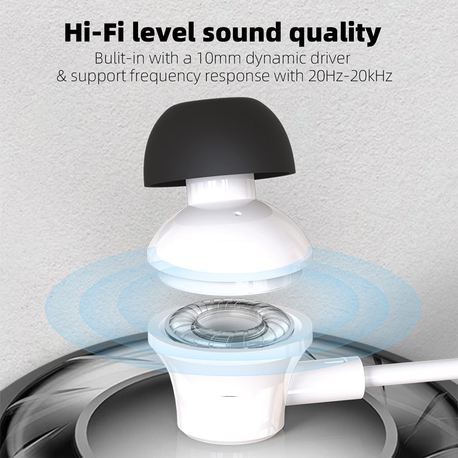 Noise-Isolating in-Ear Headphones Compatible with Oculus Quest 2 / Rift S Accessories, Earphones with Custom Silicone Earbuds Caps