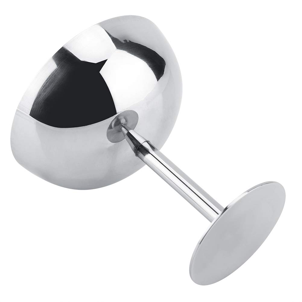 LIZEALUCKY Stainless Steel Ice Cream Goblet Cups Serving Dessert Dish Bowls for Salad Fruit Cereal Pudding for Home Hotel Restaurants Parties(Tall)