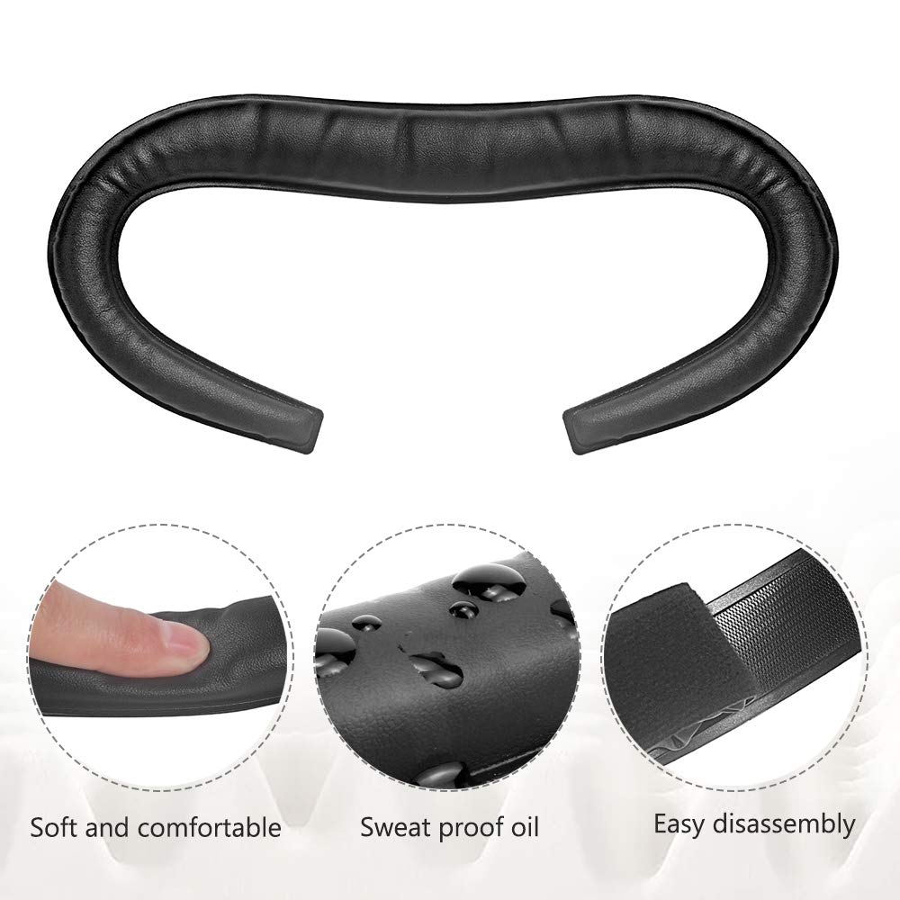 HIJIAO NEW Upgrade Facial Interface Bracket & PU Leather Foam Face Cover Pad Replacement & Lens Cover for Oculus Quest 2