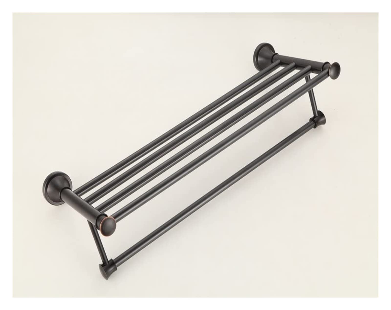 Towel Rails Solid Brass Towel Rack with Bar for Bathroom Shelf Wall Mounted, Oil Rubbed Bronze, 61.5 cm/Toilet Brush Set (Color : Toilet Brush Set) (Towel Shelf b)