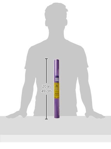 Magic Cover Adhesive Vinyl Paper, Multi-Functional Shelf Liner for Lining Drawers and Shelves, Waterproof and Durable, 18" x 20', Purple