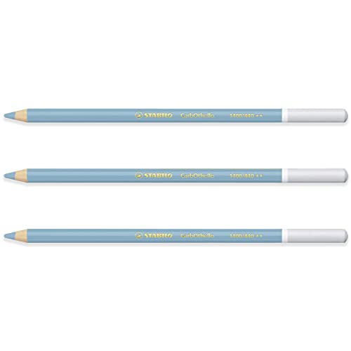 STABILO CarbOthello Pastel Pencils, Pack of 3, Sky Blue (440)