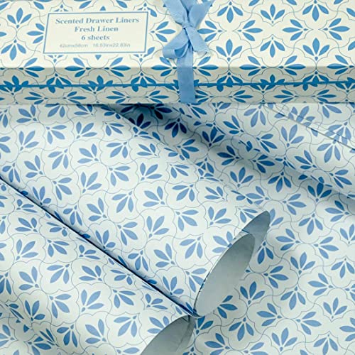 SCENTORINI Linen Scented Drawer Liners, Linen Scented Sachets for Drawers, Closets, 20 Pack