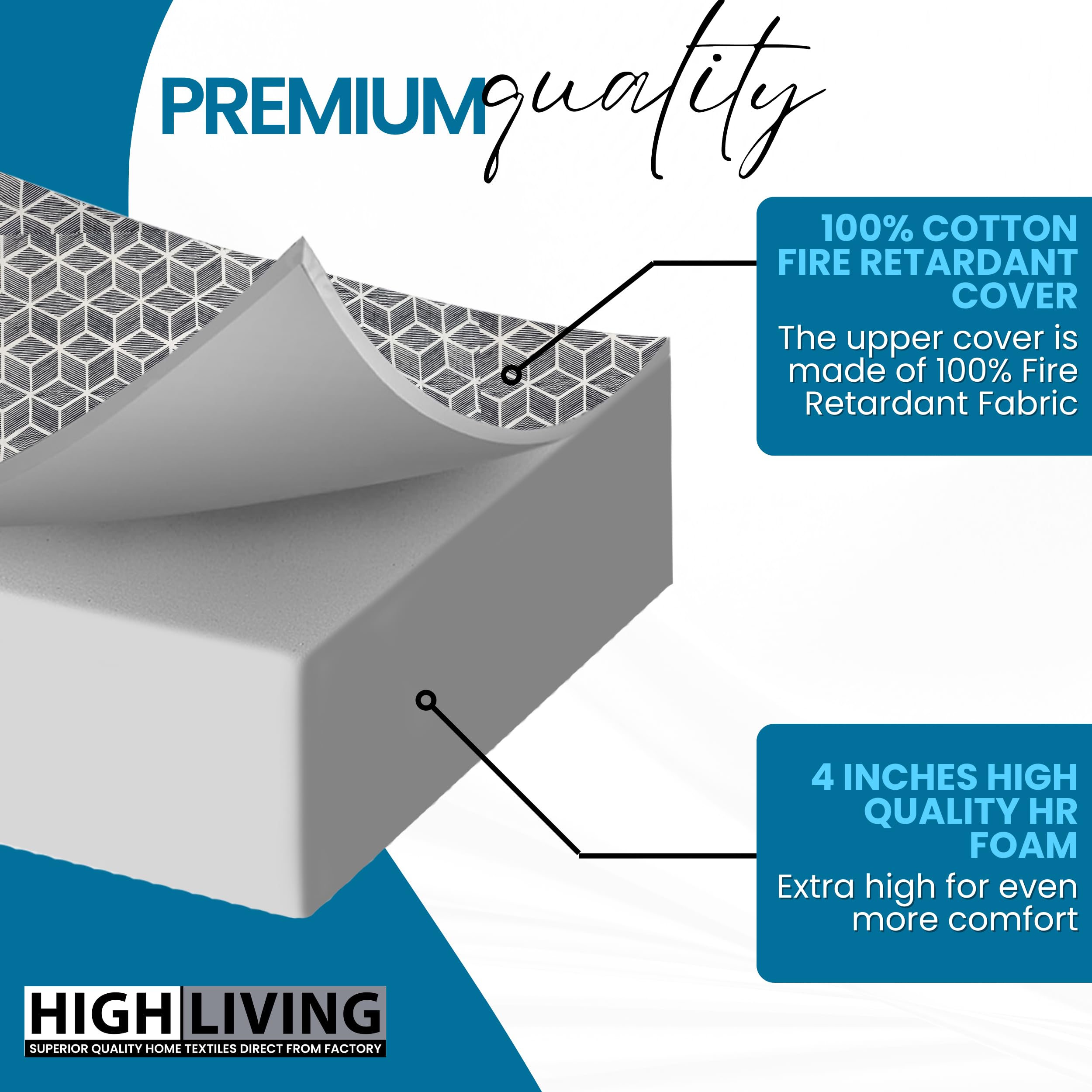 Tri Folding Mattress Single Size - 4 Inch Foldable Mattress Portable Tri-fold Mattress with Washable Cover, Non-Slip Bottom Mattress Guest Bed, 75"x25"x4"