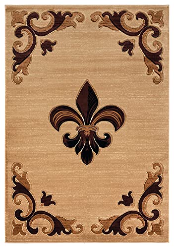 United Weavers of America Bristol Barnsley Beige Mat Rug, 2'7" x 4'2"