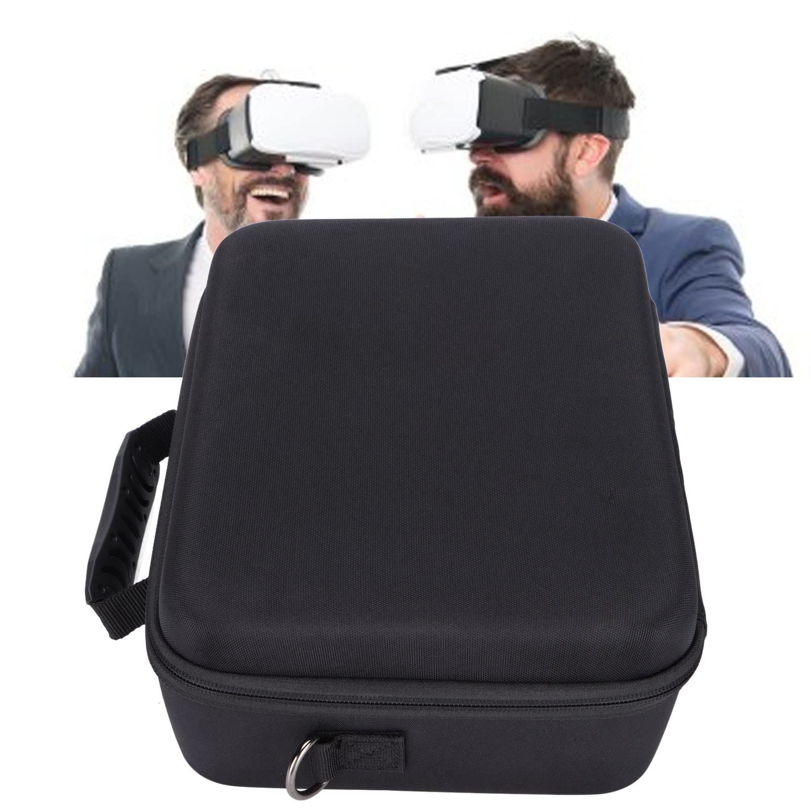Hilitand VR Headset Carrying Case, Hard Portable Protective Travel Case for Oculus Quest 2 VR Gaming Headset, Double Zipper Carrying Case with Shoulder Strap(Black), Hilitandk2tmxf7zqi876-12