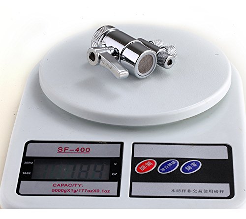PureSec 2 Way Kitchen Faucet Diverter Valve/Splitter with Female M22(β22mm) Thread and 1/4 OD RO Tubing outlet for Counter water Filter