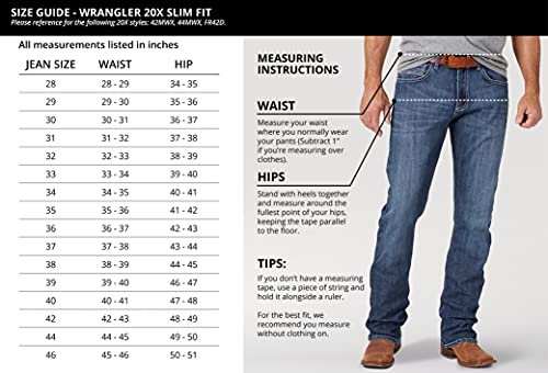 Wrangler mens 20x No. 42 Vintage Boot Cut jeans, Light Blue, 34W x 32L US