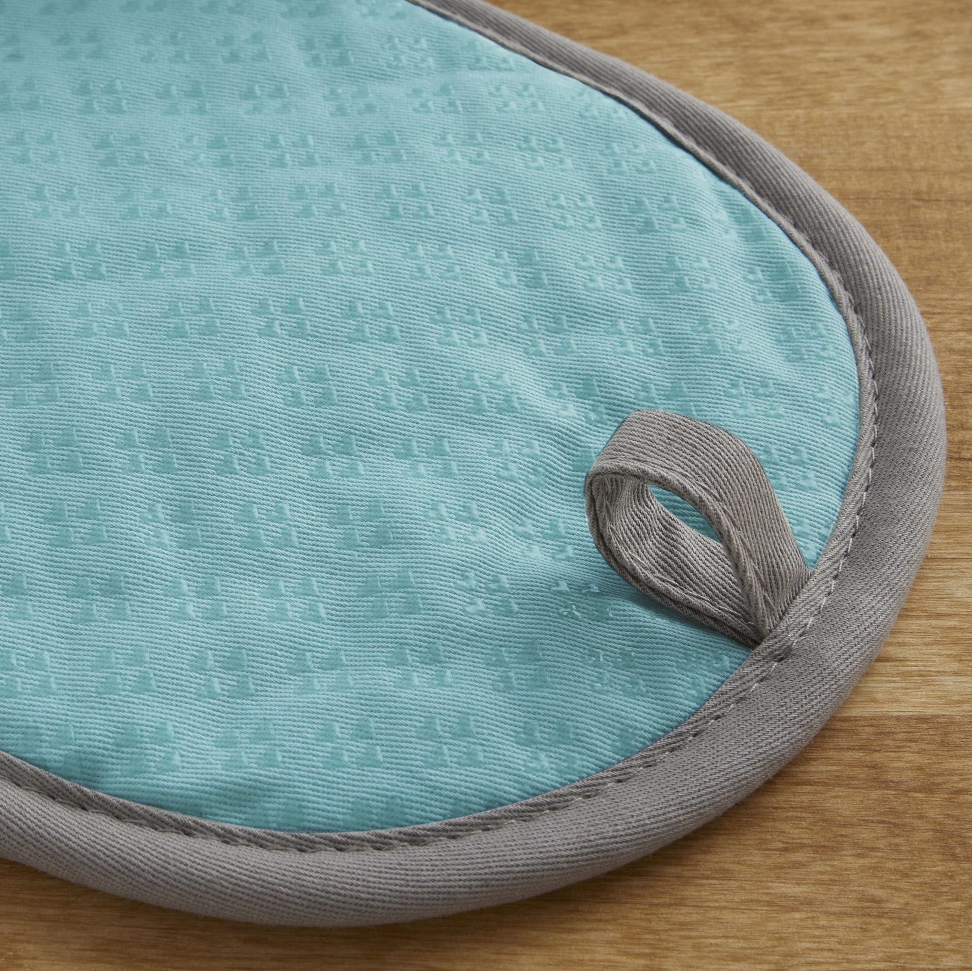 KitchenAid Asteroid Pot Holder 2-Pack Set, Aqua, 6.5"x10"